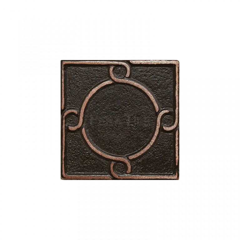 Hera Insert 2" X 2" Antique Bronze Decorative Insert | Pera Tile