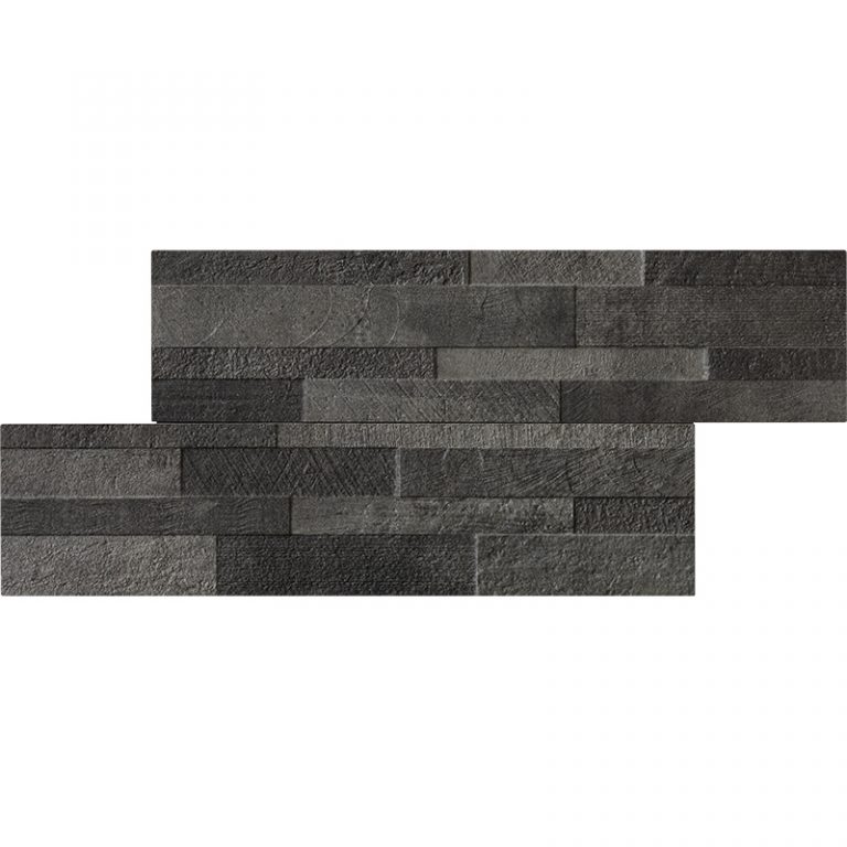 6" X 24" Volcano Wall Panel: Dark | Pera Tile
