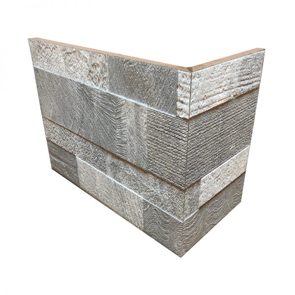 Volcano Wall Panel Corner (outside) - Grey | Pera Tile