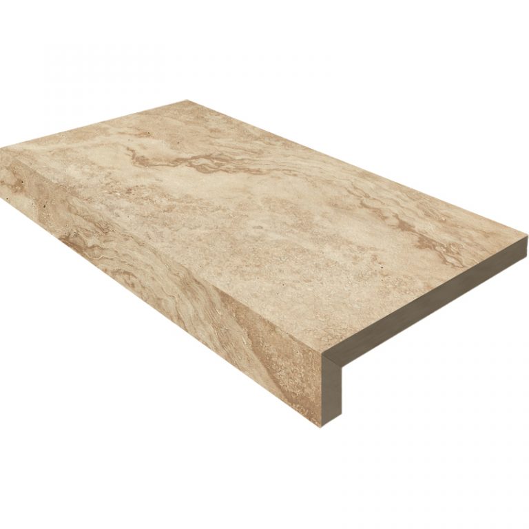 L-Shape Mitered Coping: Navona Travertine | Pera Tile