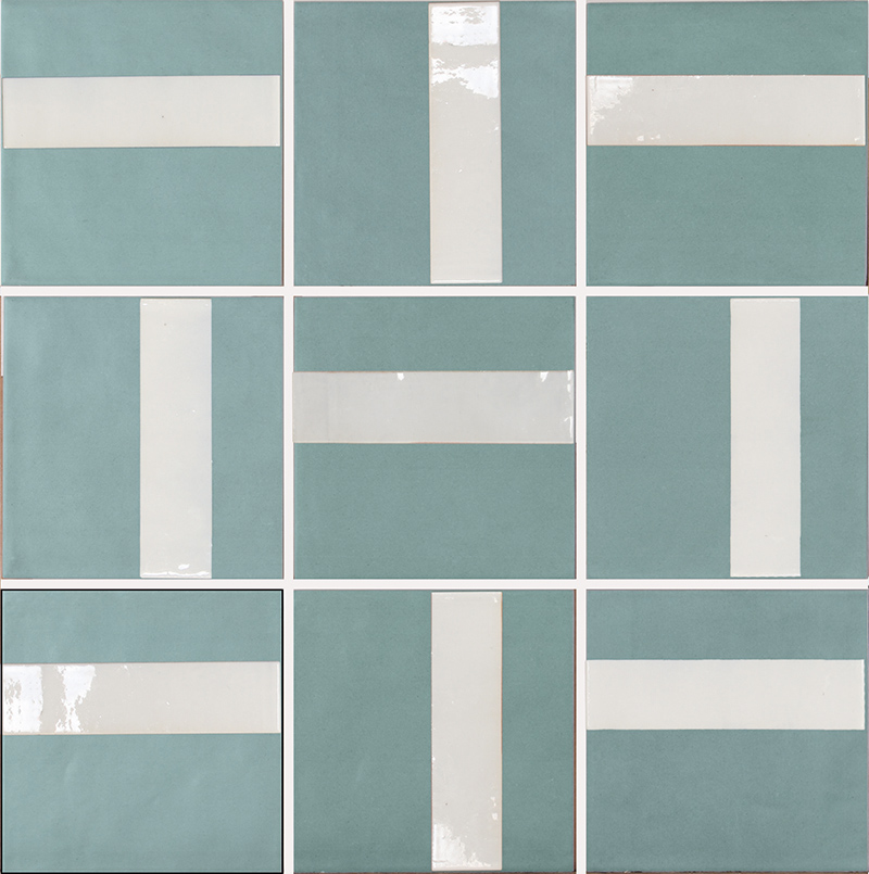 Contemporary 6" X 6" Porcelain Tile - Aqua Sea Nelly Decor | Pera Tile