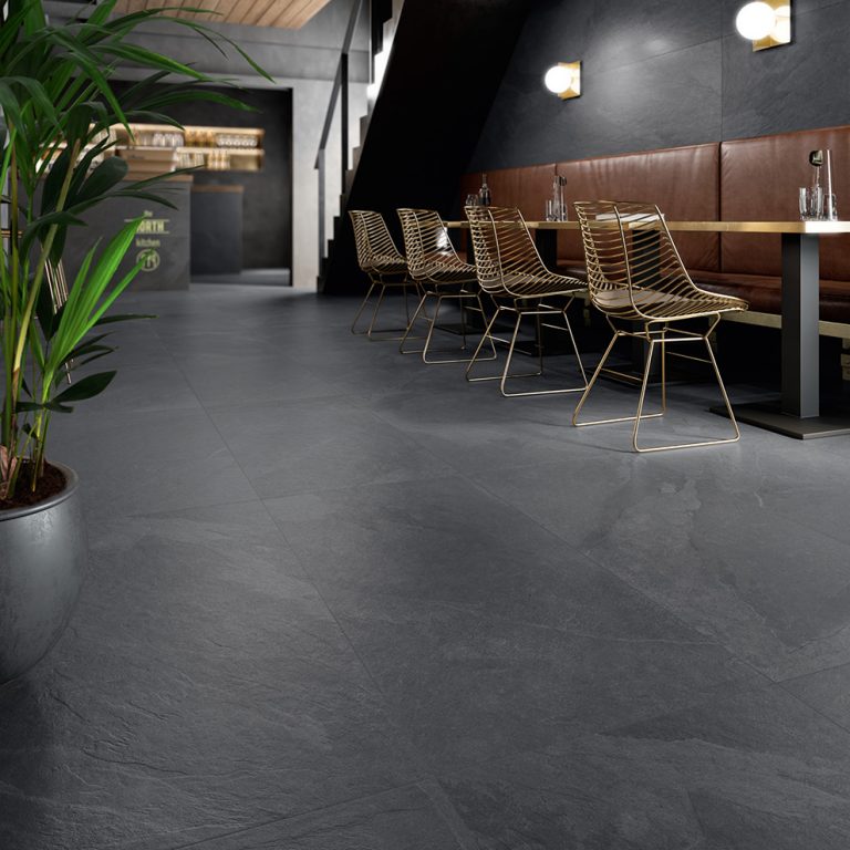 12" X 24" Porcelain Upstone: Mustang Nero | Pera Tile