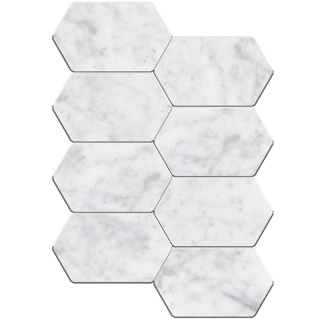 Bianco Carrara Hexbrick Mosaic | Pera Tile