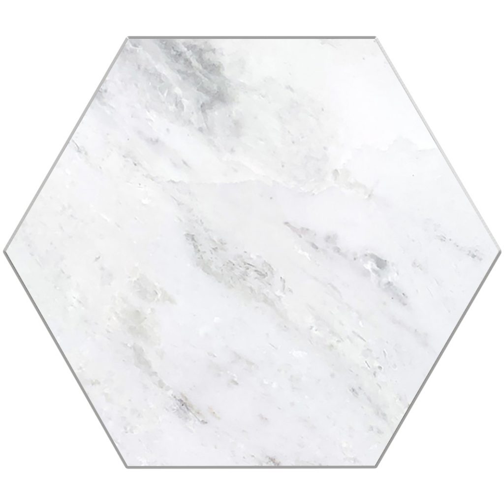 Bianco Marea 12" Hexagon Polished Marble | Pera Tile