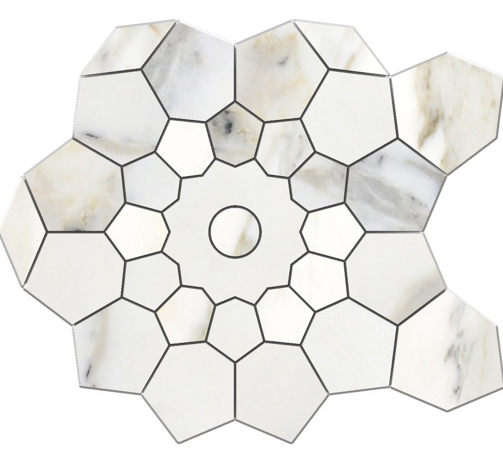 Calacatta Gold Bloom Mosaic | Pera Tile