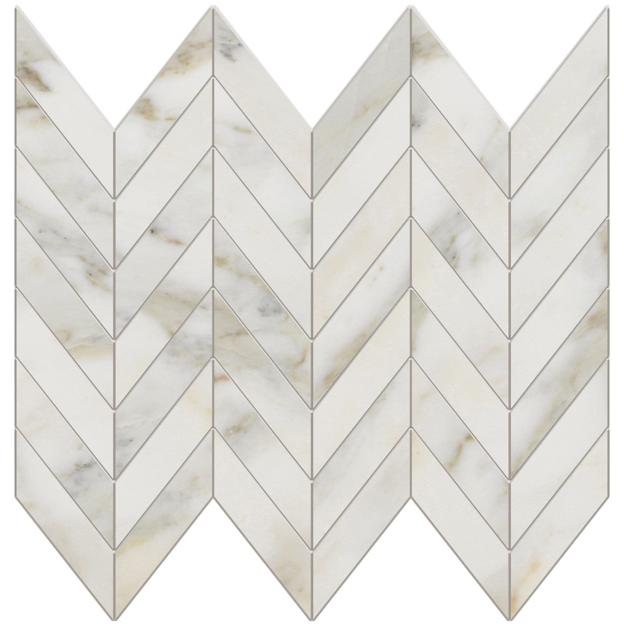 Calacatta Gold 1 1/2" X 3 5/8" Honed Mini Chevron Mosaic | Pera Tile