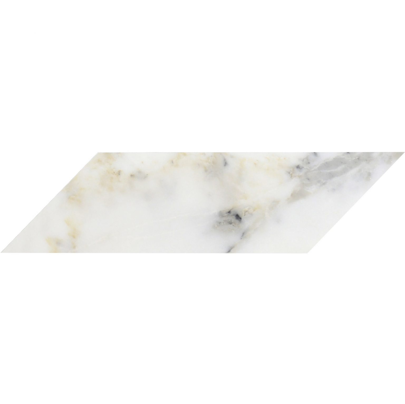 Calacatta Gold 5 3/4" X 17 3/8" Chevron Honed Marble | Pera Tile