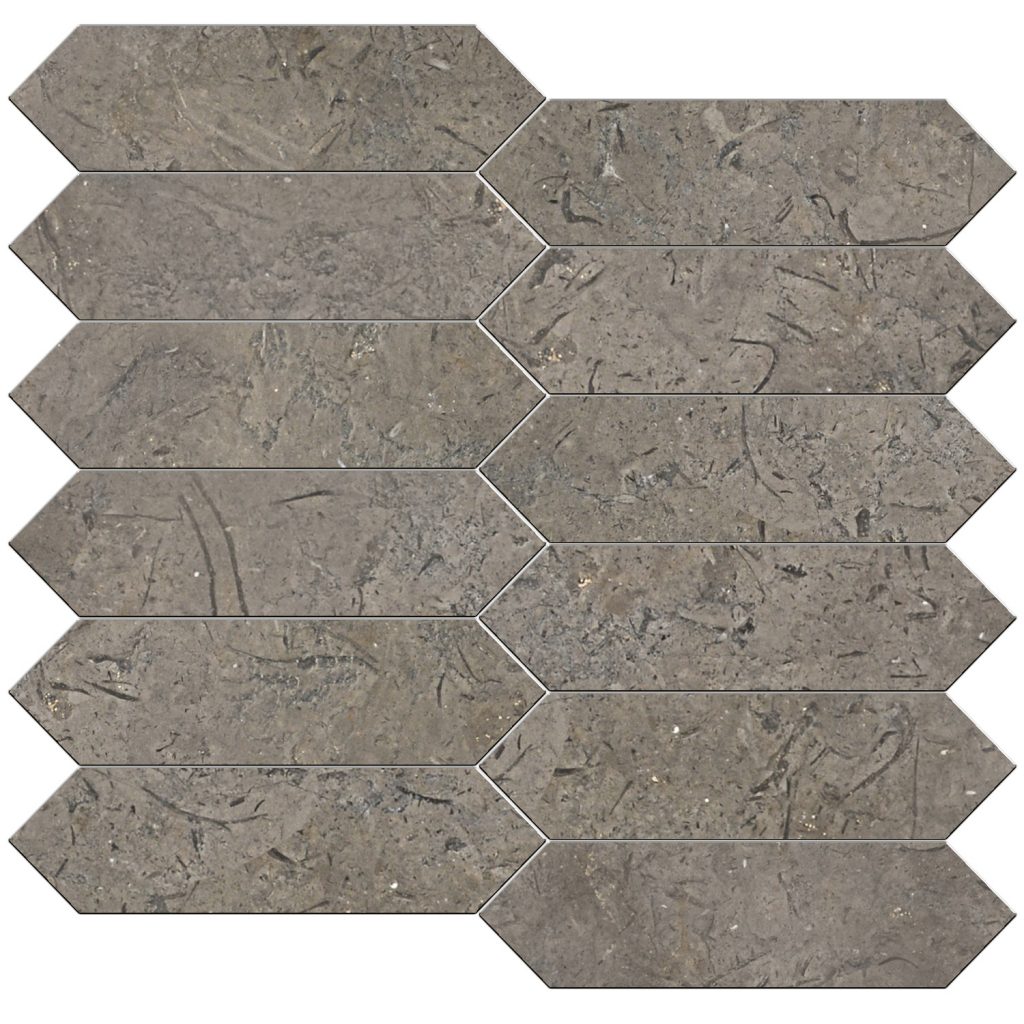 Castanea 1 3/4" X 6 1/2" Leather Picket Mosaic | Pera Tile