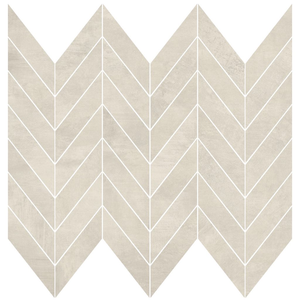 1 1/2" X 3 5/8" Mini Chevron Mosaic Eastside: Salt | Pera Tile