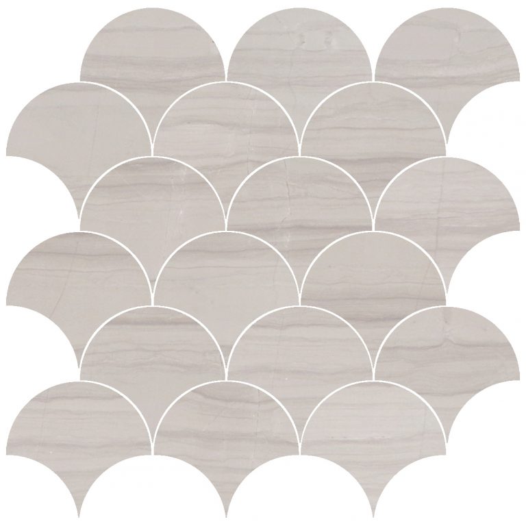 Echelon 4" Honed Fish Scale Mosaic | Pera Tile