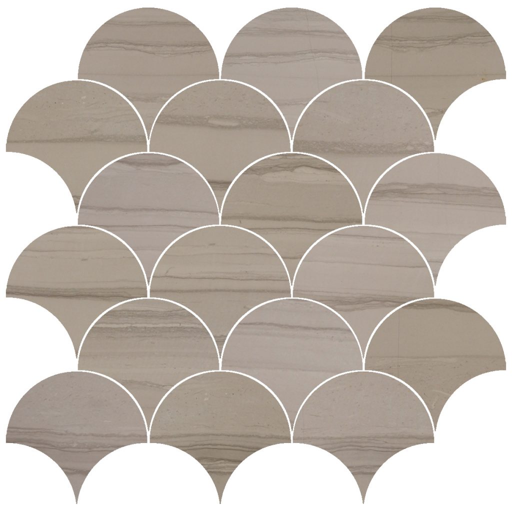 Echelon 4" Polished Fish Scale Mosaic | Pera Tile
