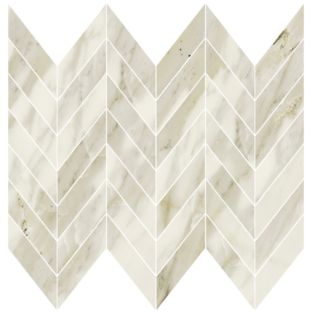 1 1/2" X 3 5/8" Mini Chevron Mosaic Elite: Calacatta | Pera Tile
