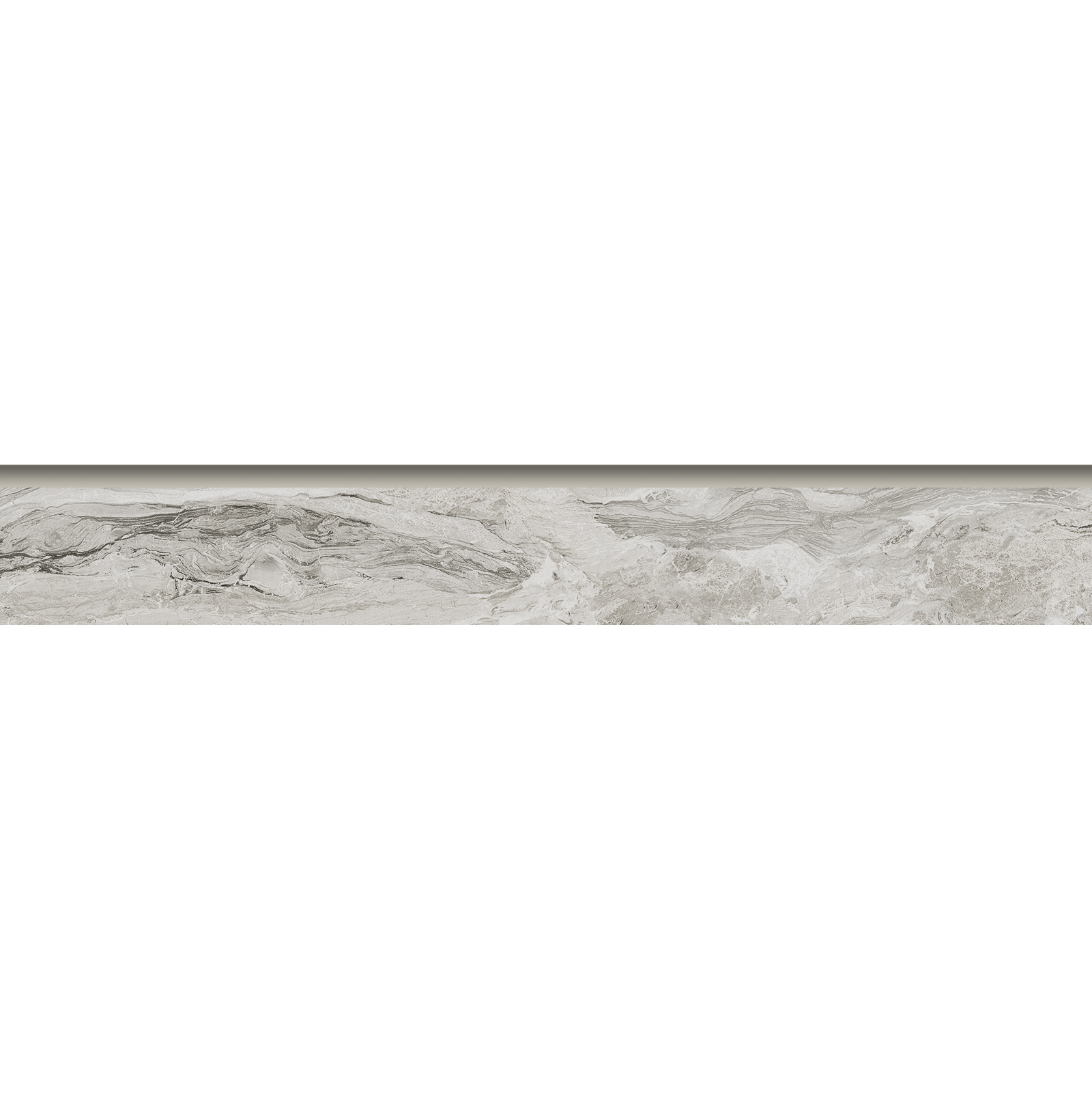 3 1/2" X 24" Gemstone Glazed Bullnose: Silver | Pera Tile