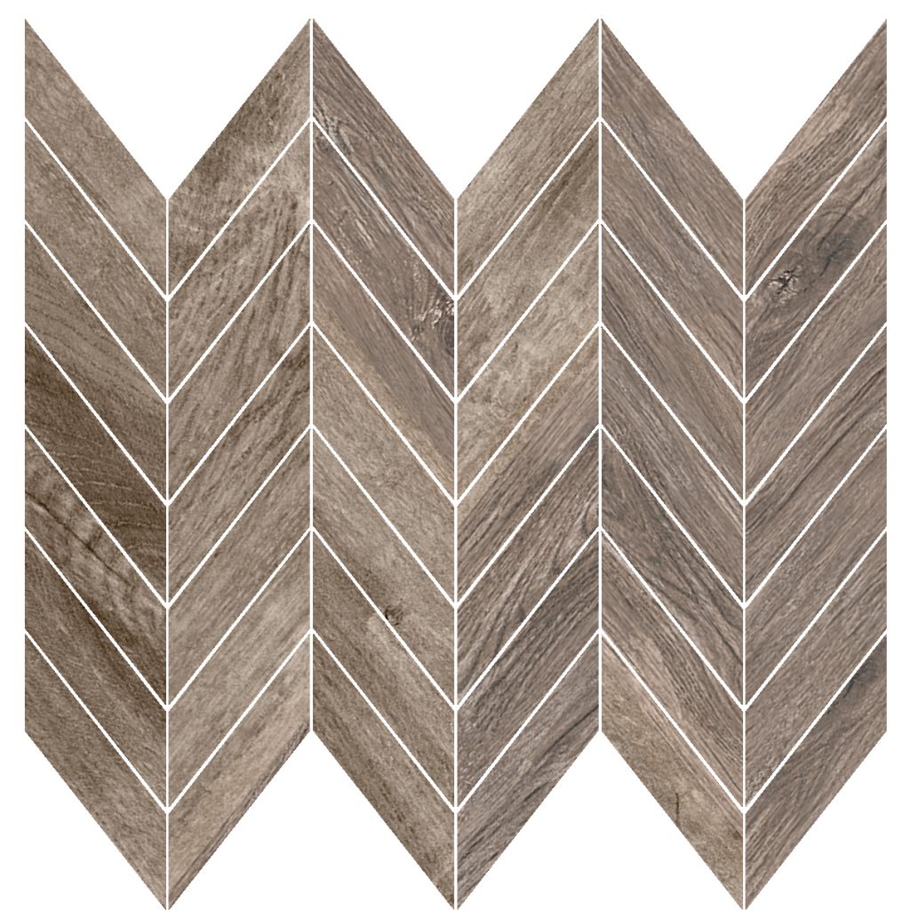 1 1/2" X 3 5/8" Mini Chevron Mosaic Heritage: Taupe | Pera Tile