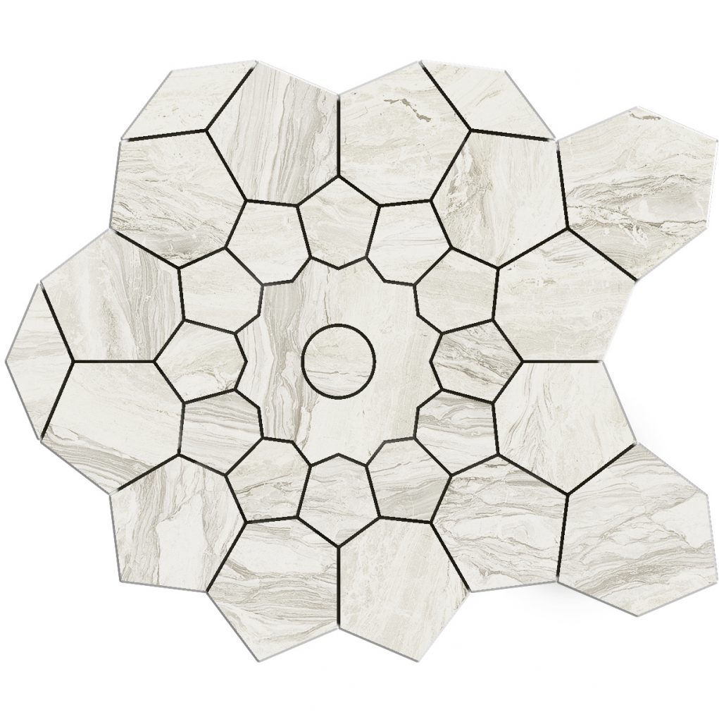 Bloom Mosaic Gemstone: White | Pera Tile
