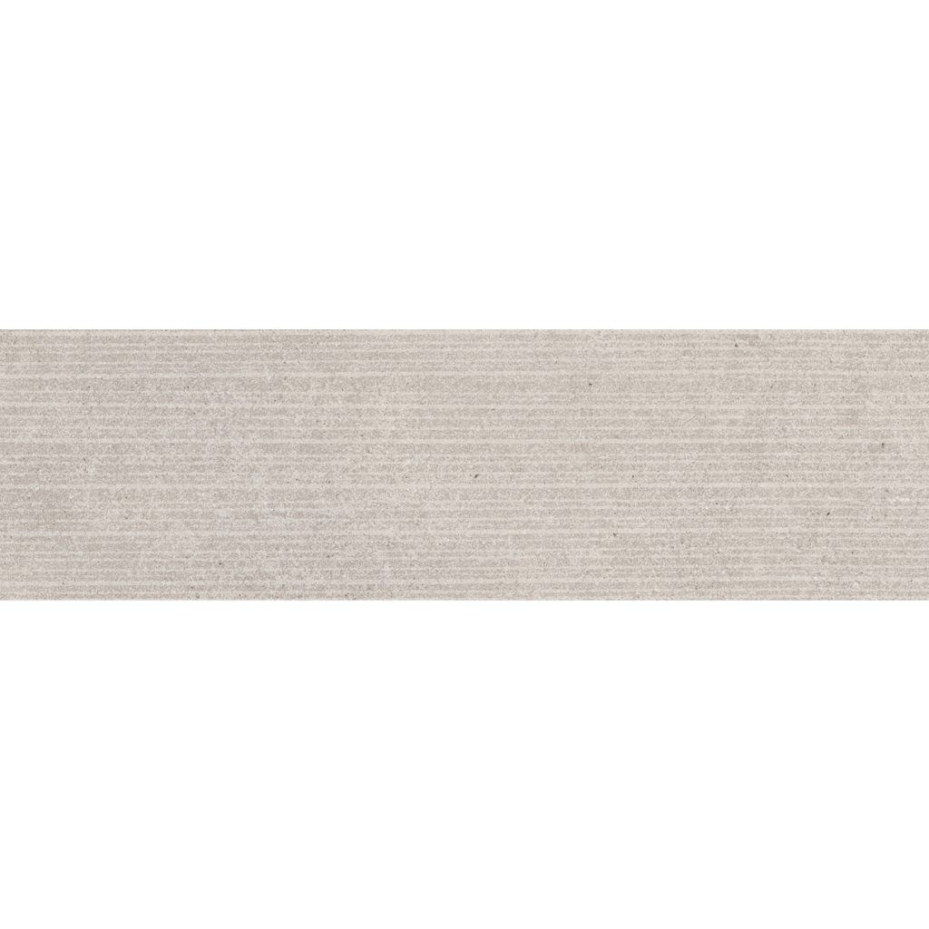 6" X 24" Porcelain Silky Stone: Greige - Rigato | Pera Tile