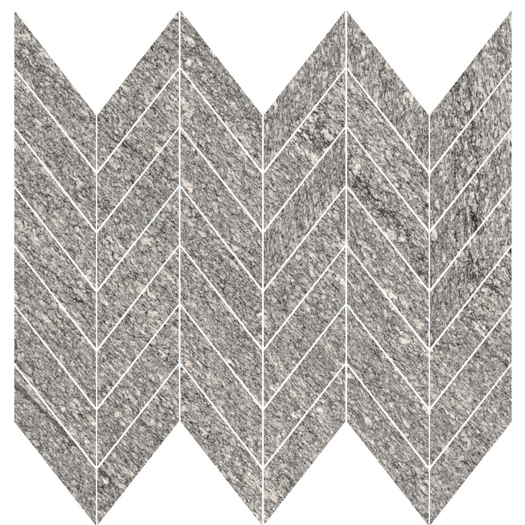 1 1/2" X 3 5/8" Mini Chevron Mosaic Upstone: London Grigio | Pera Tile
