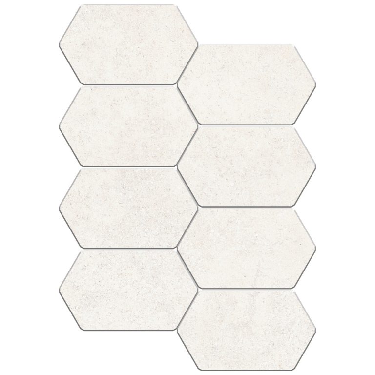 Hexbrick Mosaic Silky Stone: Light | Pera Tile