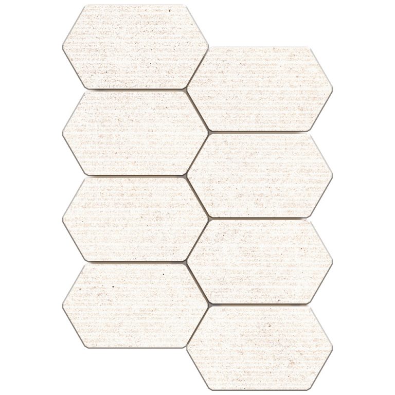 Hexbrick Mosaic Silky Stone: Light | Pera Tile