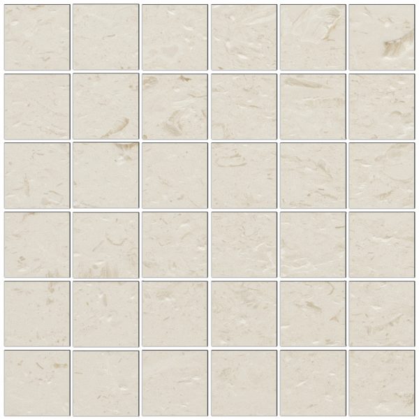 Verano 2" X 2" Brushed Limestone Square Mosaic | Pera Tile