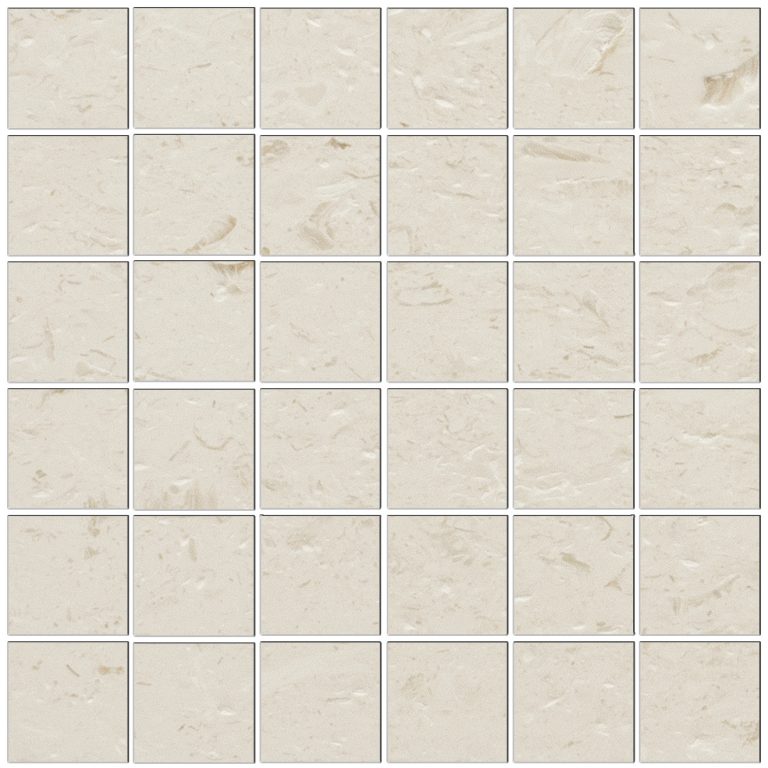 Verano 2" X 2" Brushed Limestone Square Mosaic | Pera Tile