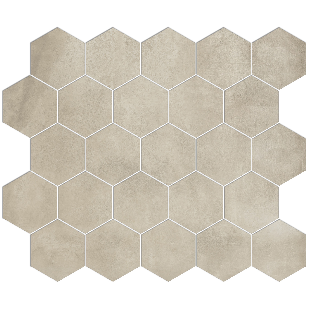 3 1/4" Hexagon Mosaic Urbana: Beige | Pera Tile