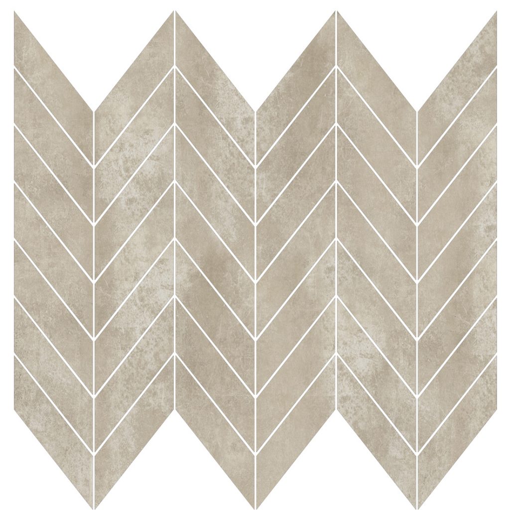1 1/2" X 3 5/8" Mini Chevron Mosaic Urbana: Beige | Pera Tile