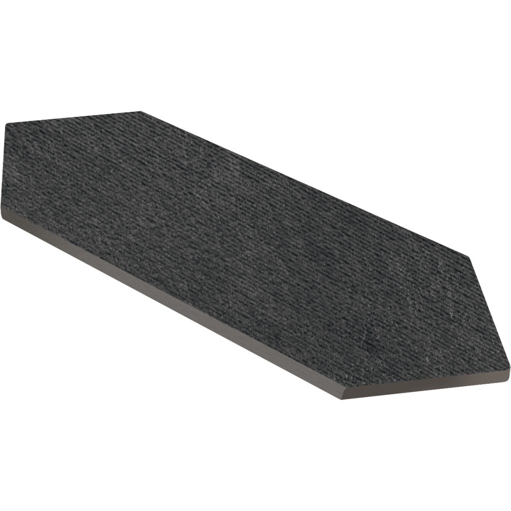 5 3/4" X 23 1/8" Picket Tile Porcelain Upstone: Mustang Nero | Pera Tile