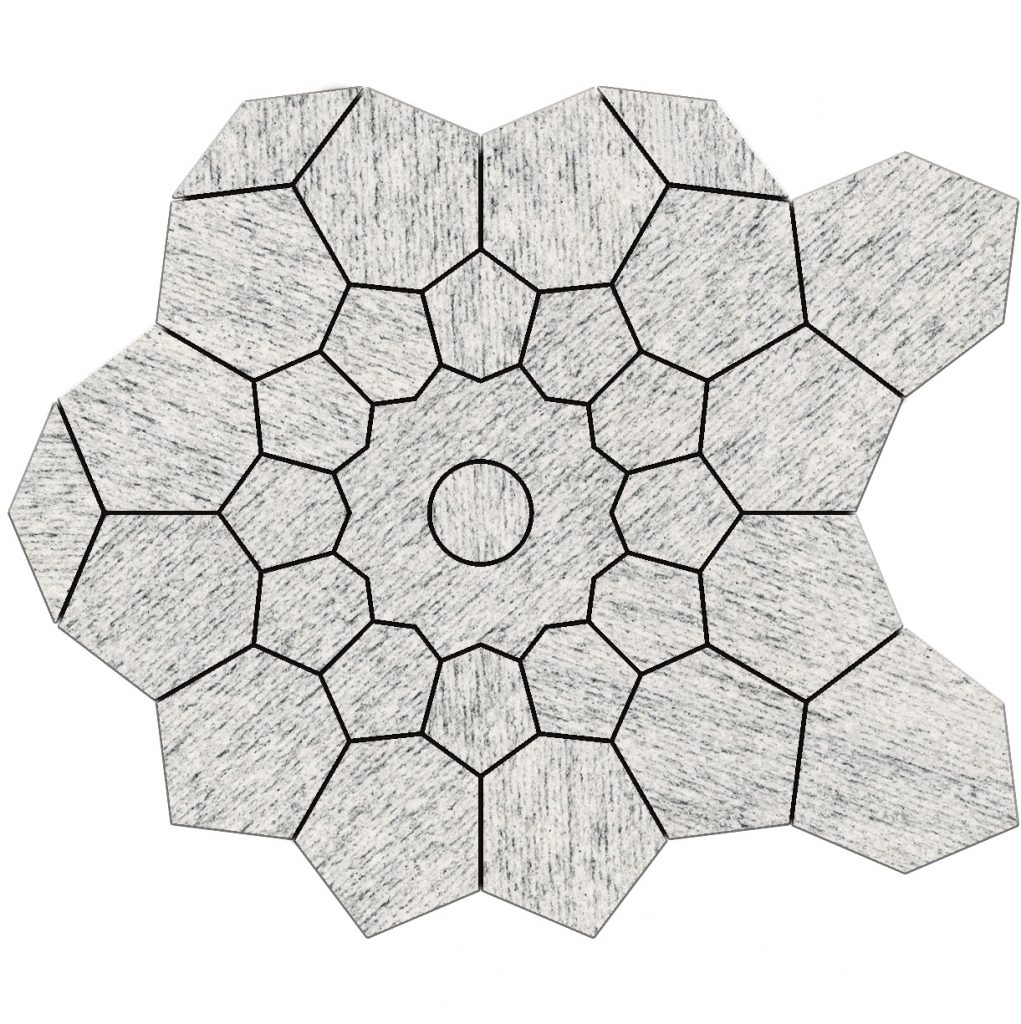 Bloom Mosaic Upstone: Duke Bianco | Pera Tile