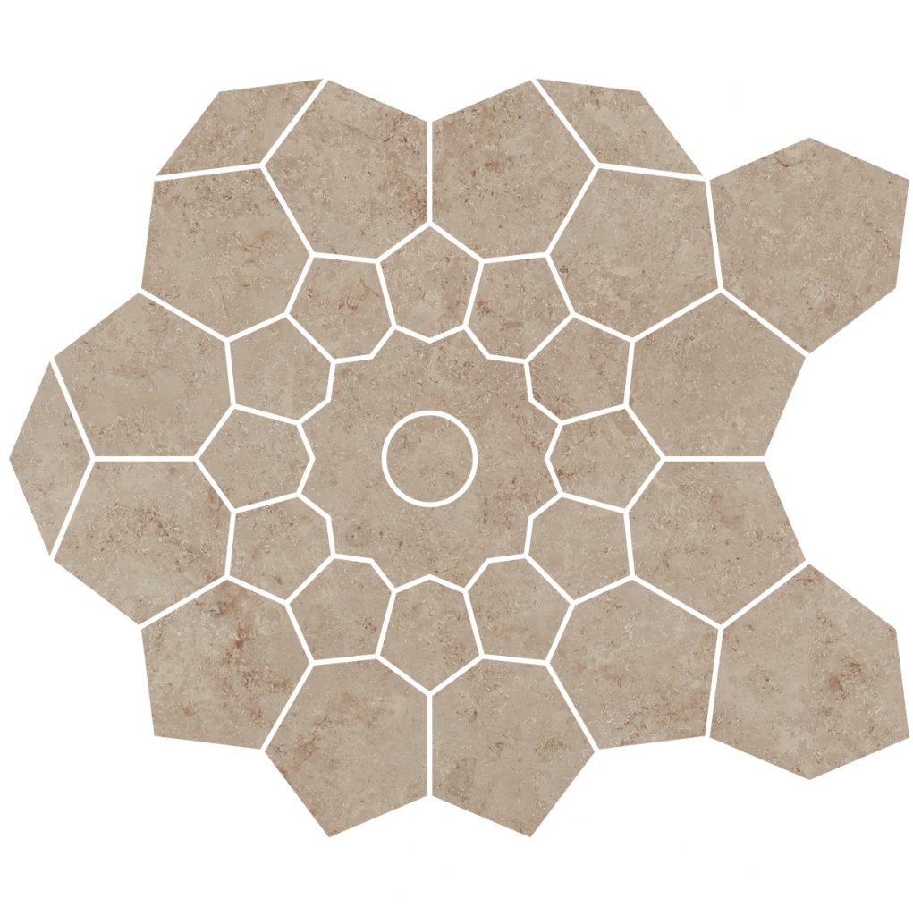 Bloom Mosaic Upstone: Jura Beige | Pera Tile