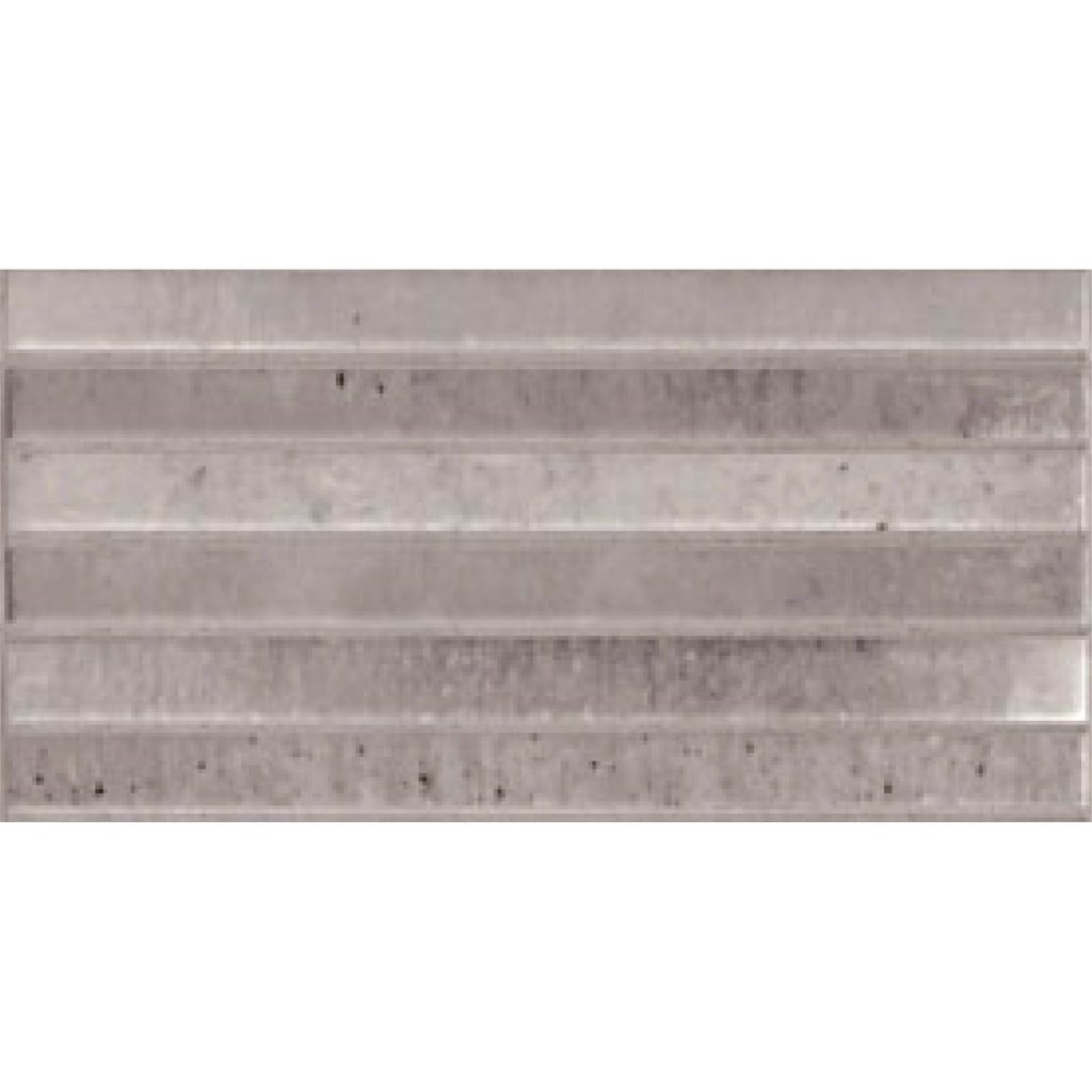 Posh 5" X 9 7/8" Grey Pitch 3D Field Tile - Glossy | Pera Tile