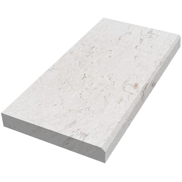 Verano 12" X 24" 5cm: Limestone Modern Edge Coping - Tumbled | Pera Tile
