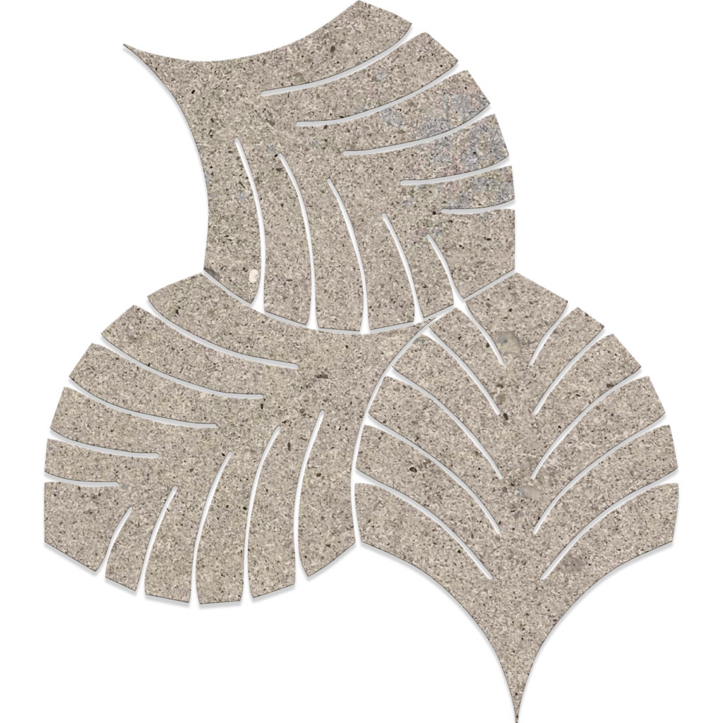 Coastal Grey Foliage Mosaic - Honed | Pera Tile